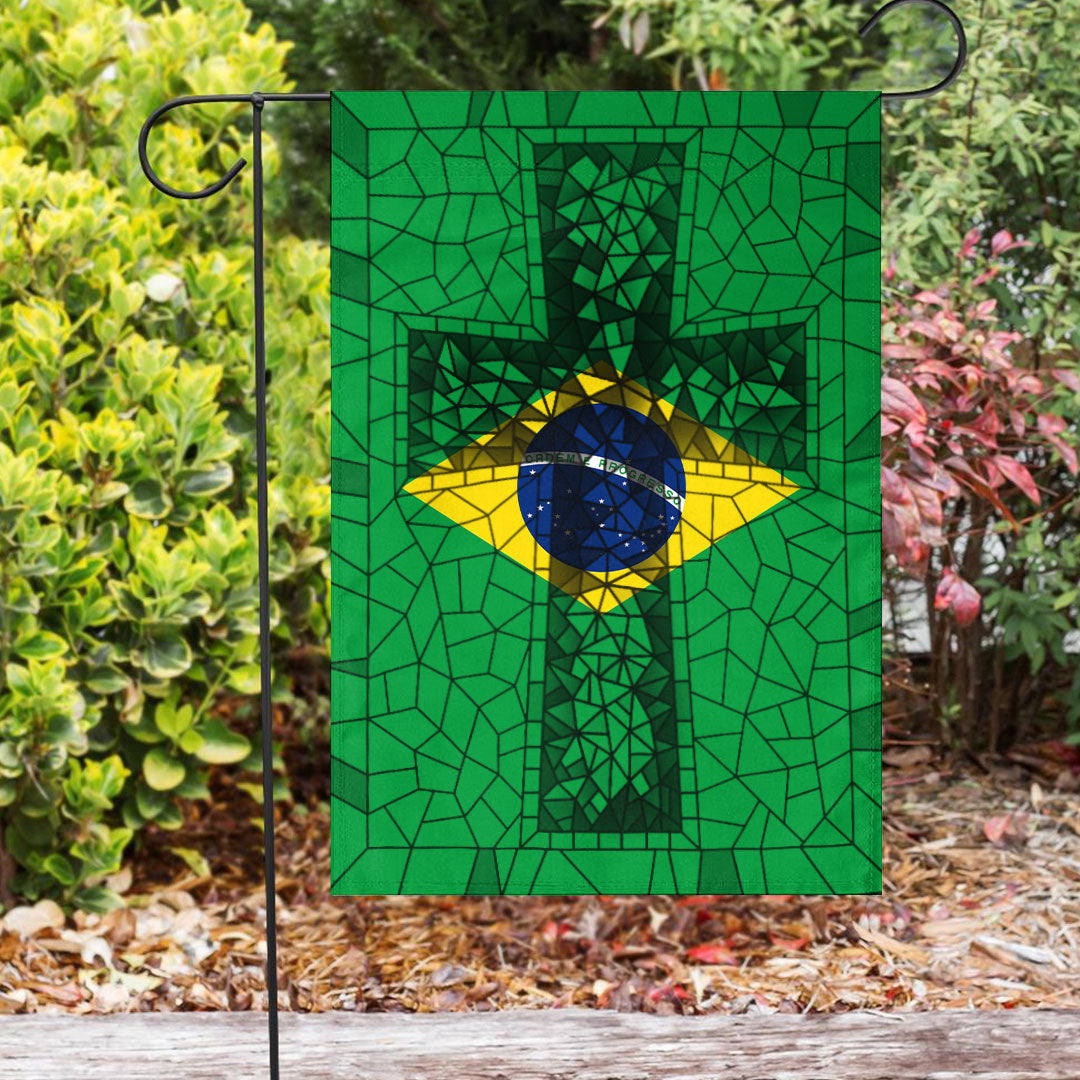 Brazil Christian Flag Christian Cross Stained Glass – To The Closet