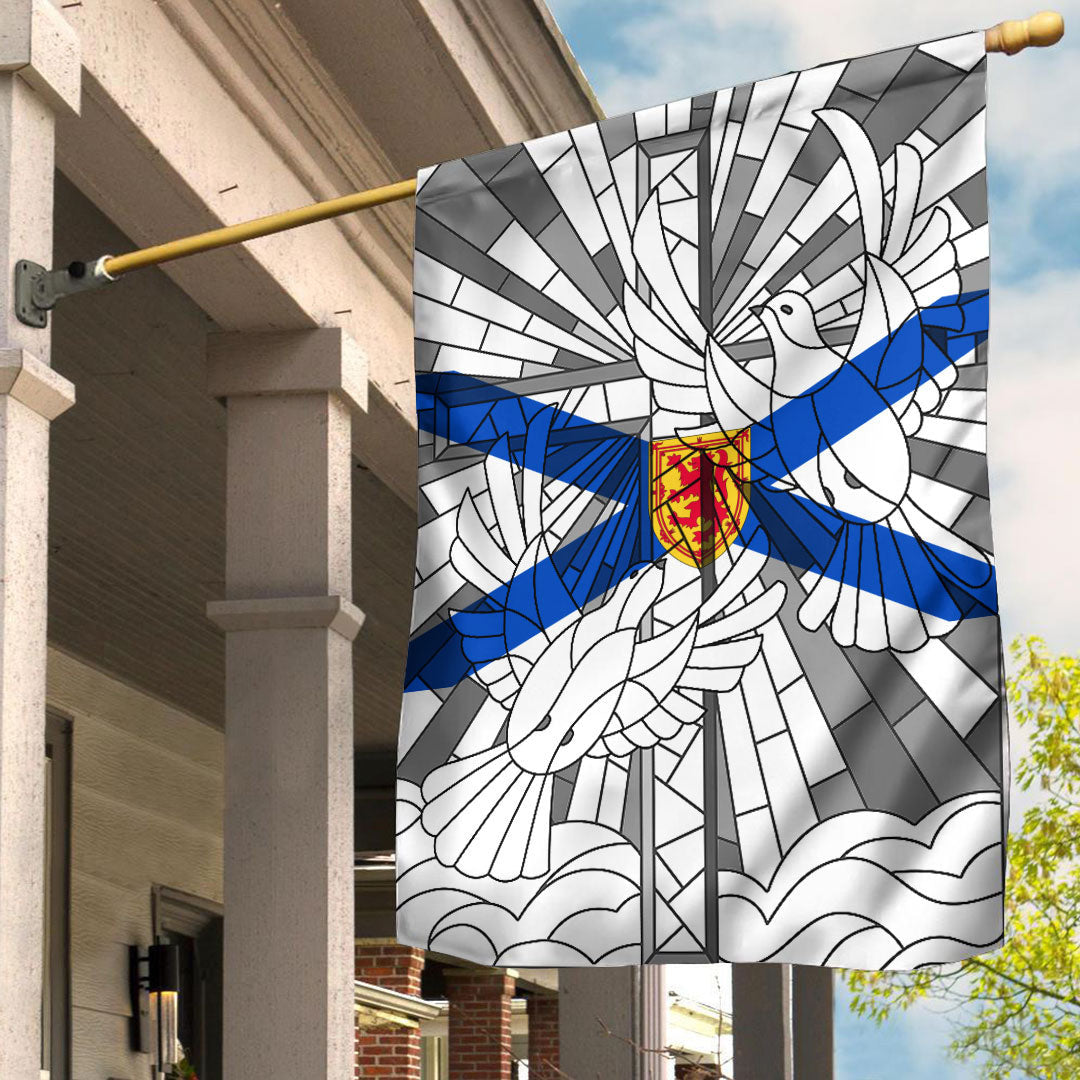 Canada Flag Of Nova Scotia Christian Flag Christian Cross With Doves S ...