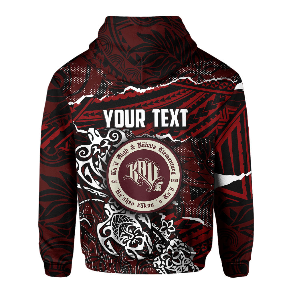 Hawaii Kau High & Pahala Elementary School Custom Zip Hoodie Polynesia ...